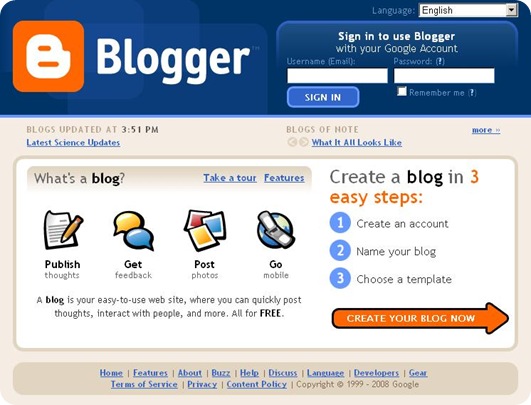 Submit your blog address here